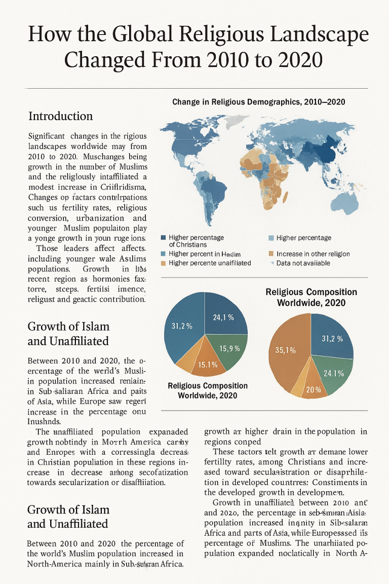 How the Global Religious Landscape Changed From 2010 to 2020 ...