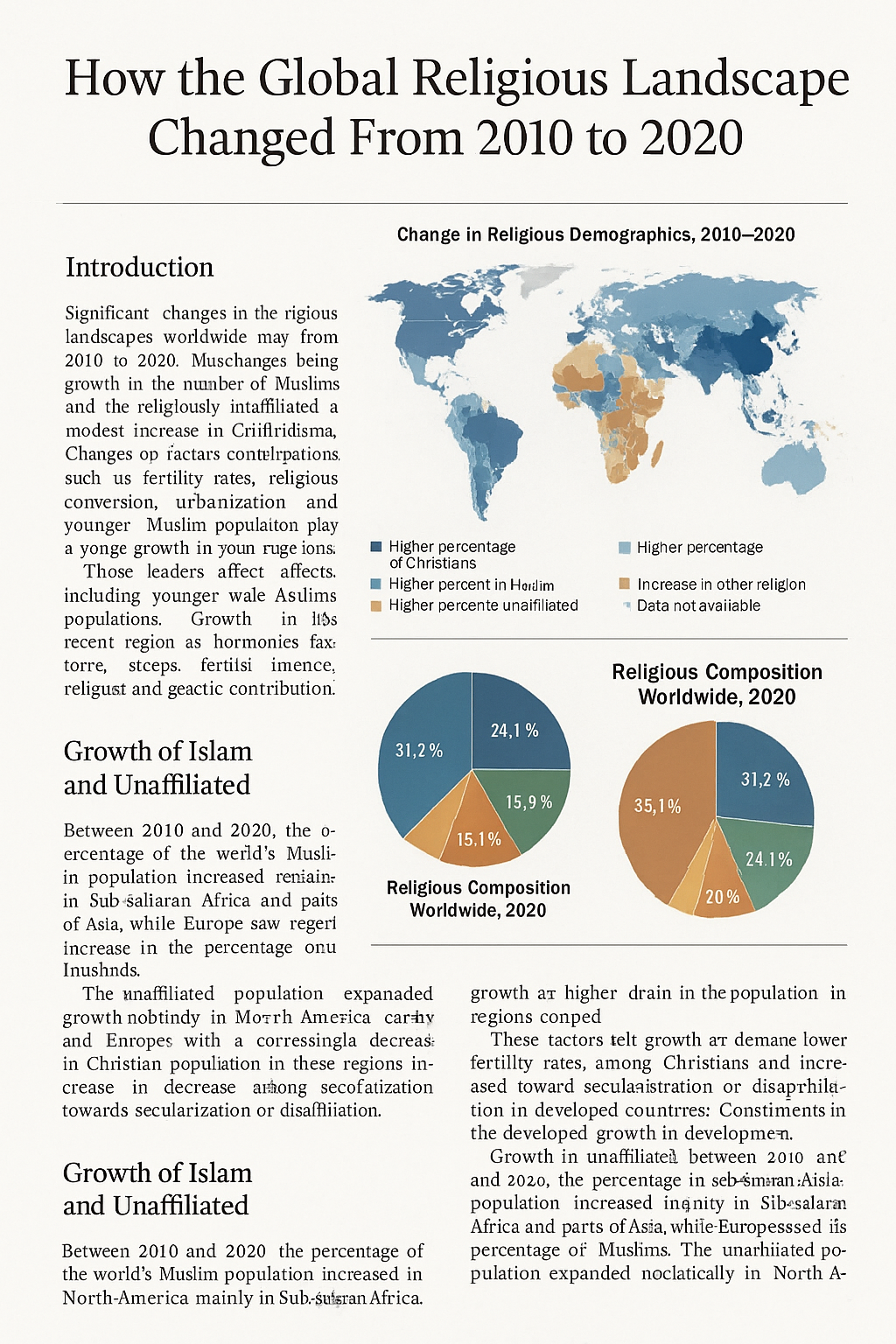 How the Global Religious Landscape Changed From 2010 to 2020 ...